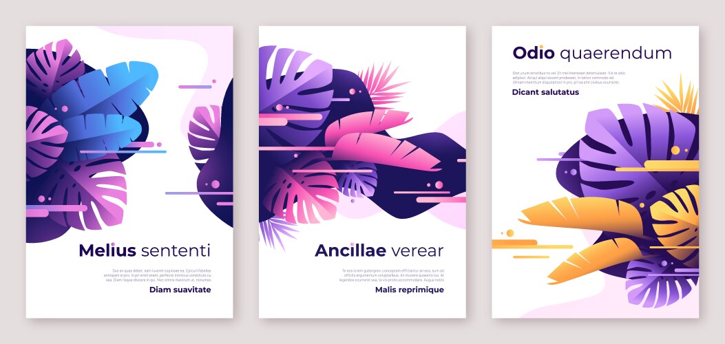 Cover with colorful tropical decor for book Vector Image