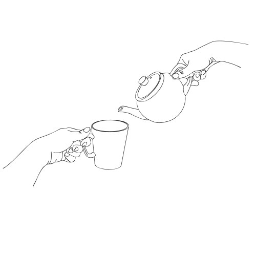 Tea set Royalty Free Vector Image - VectorStock