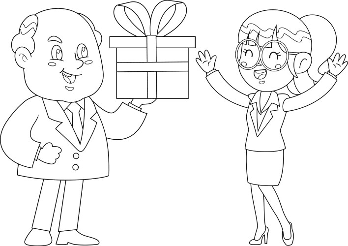 Business boss man cartoon character Royalty Free Vector