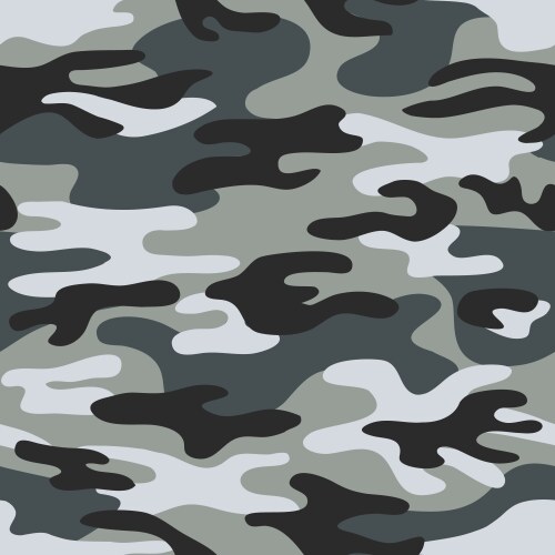 Seamless square camouflage pattern grey Royalty Free Vector