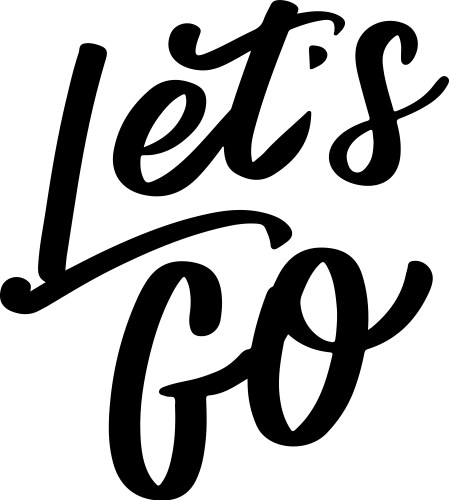 Lets cook lettering Royalty Free Vector Image - VectorStock