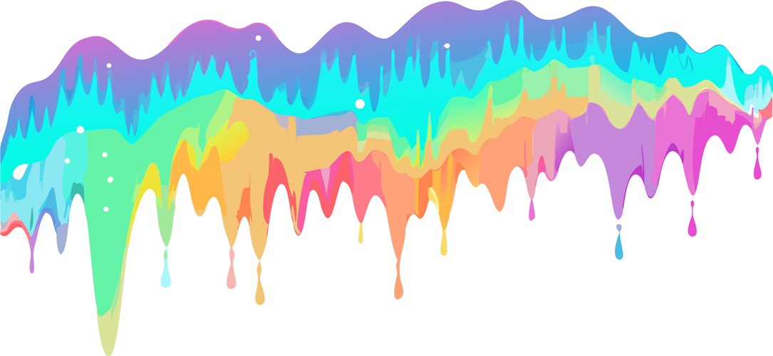 Rainbow Paint Splash Border – Royalty-Free Vector | VectorStock