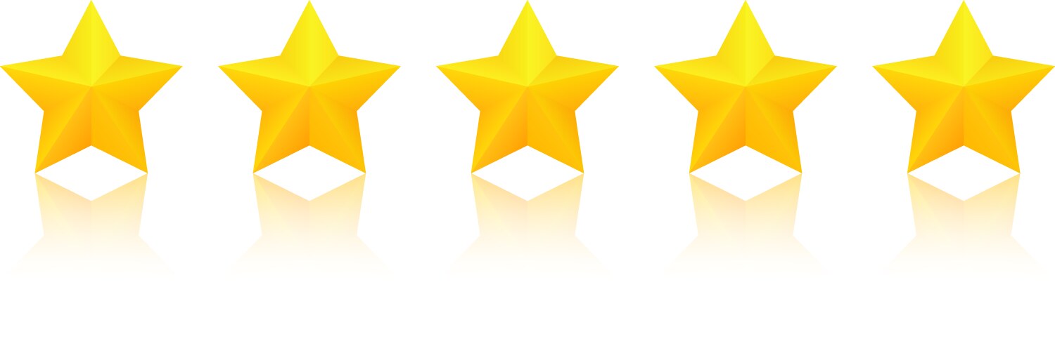 Five 5 star rank sign Royalty Free Vector Image