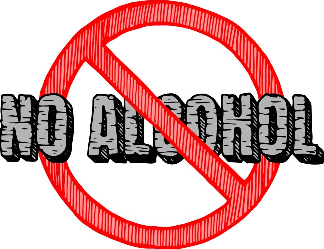 No alcohol sign Royalty Free Vector Image - VectorStock