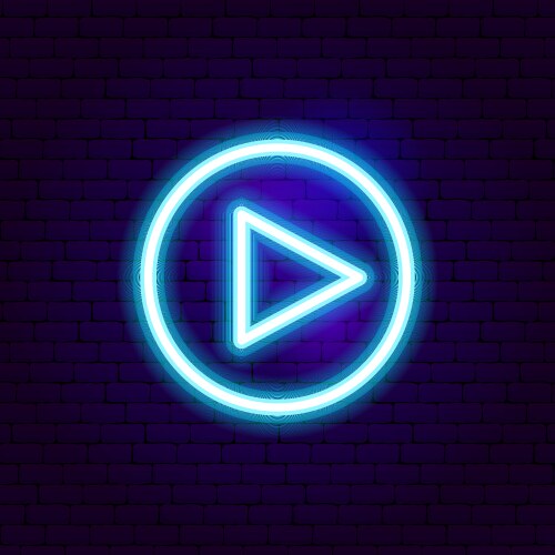 Lets play neon text design template gaming Vector Image