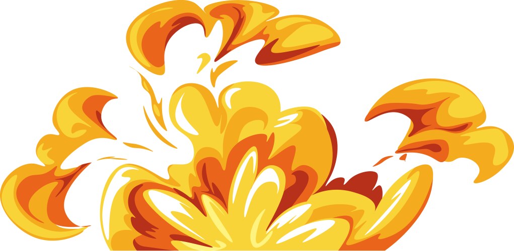 Detonation explosion effect cartoon Royalty Free Vector