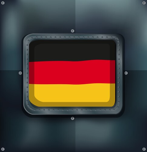 Retro german flag postage stamp Royalty Free Vector Image