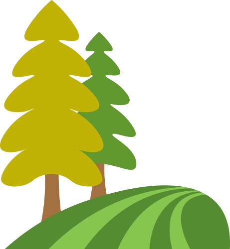 Cartoon forest wood landscape Royalty Free Vector Image