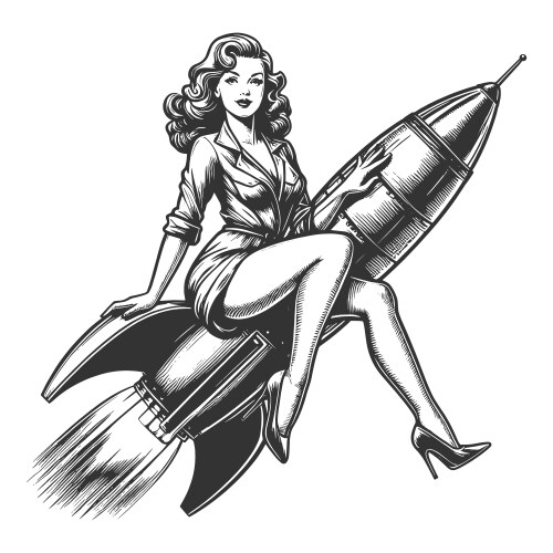 Pin up girl on beer wooden barrel Royalty Free Vector Image