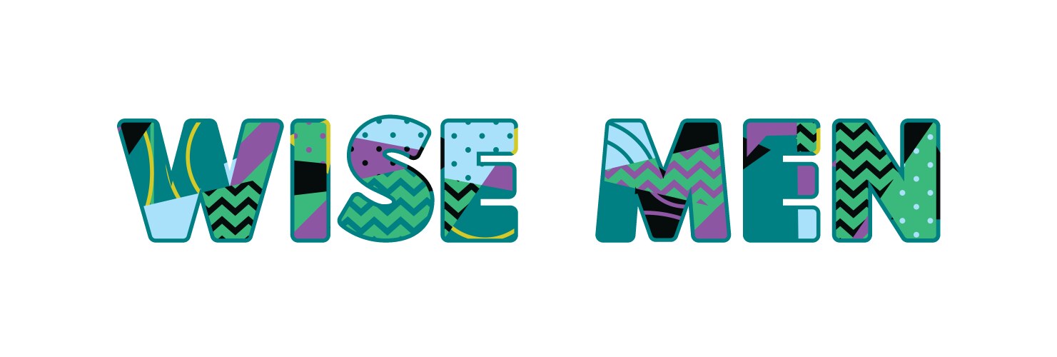 Three wise men happy epiphany day design Vector Image