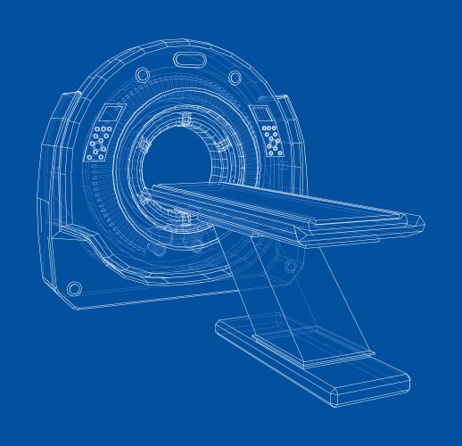3d a mri machine Royalty Free Vector Image - VectorStock