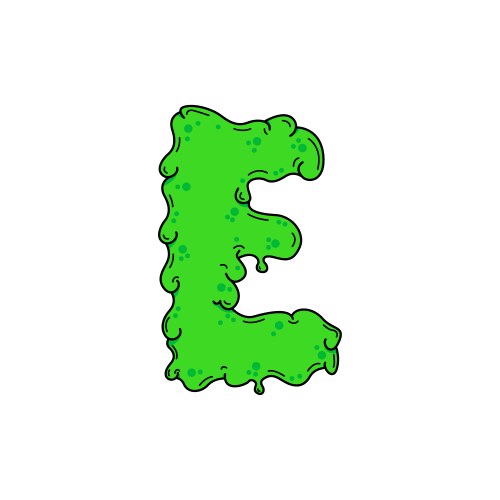 Slime letter e Vector Images & Graphics for Commercial Use | VectorStock