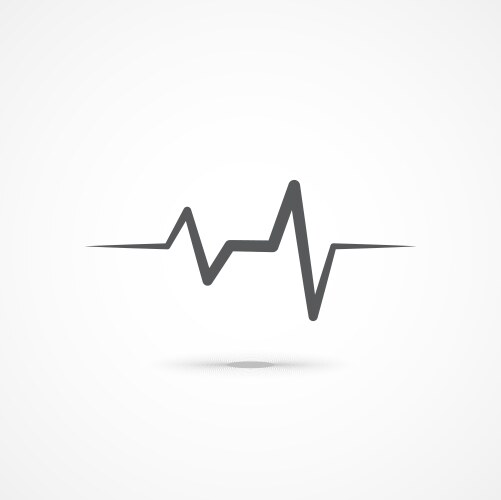 Heartbeat outline icon simple heart beat Vector Image