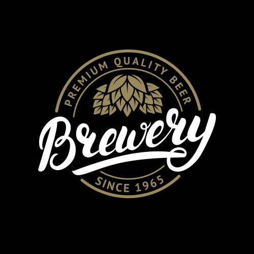 Hand Drawn Brewery Logo Badge Royalty Free Vector Image
