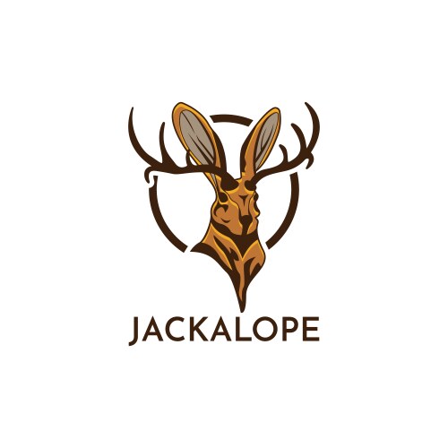 Jackalope logo Royalty Free Vector Image - VectorStock