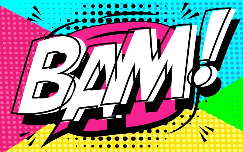 Bam Word Pop Art Vector Images (over 170)