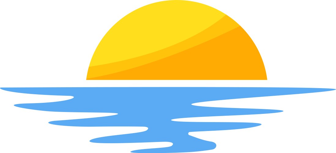 Blue sunset cartoon Royalty Free Vector Image - VectorStock