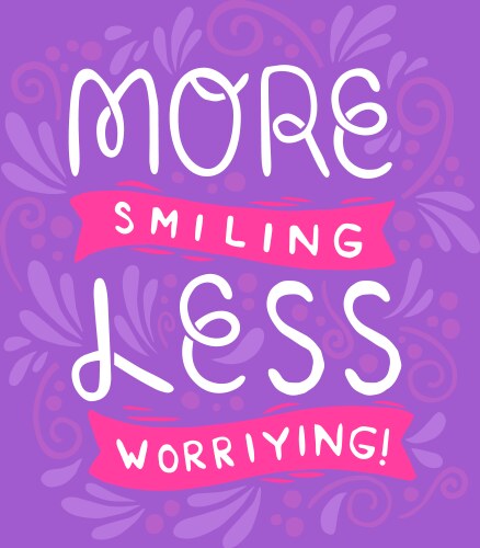 Positive mind lettering Royalty Free Vector Image