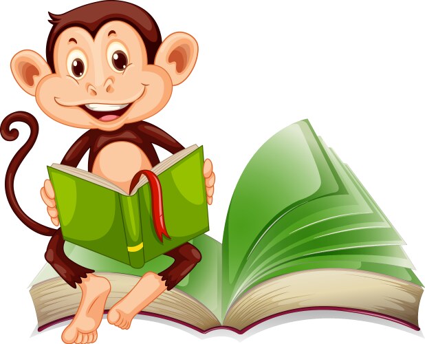 Monkey Reading Book Vector Images (over 320)