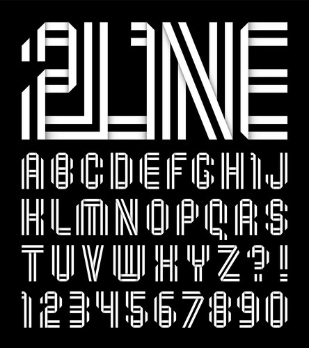 Censored style font design alphabet letters Vector Image