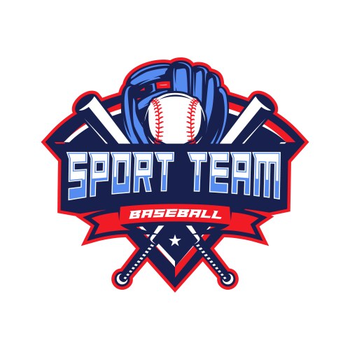 Baseball logo design Royalty Free Vector Image