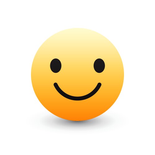 Smiling Smiley Face Icon - Yellow Royalty Free Vector Image