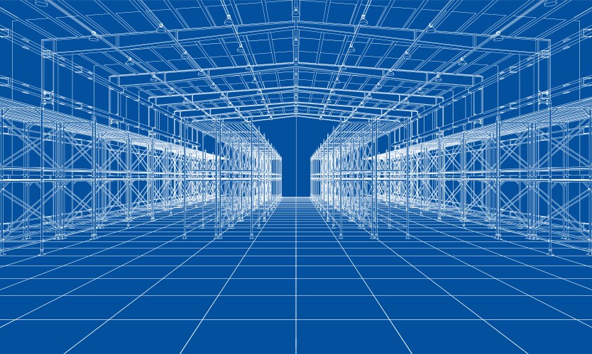 Large warehouse Royalty Free Vector Image - VectorStock