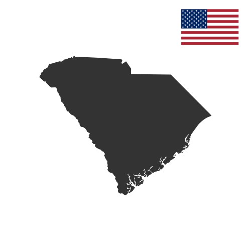 South carolina state outline Vector Images & Graphics for Commercial ...