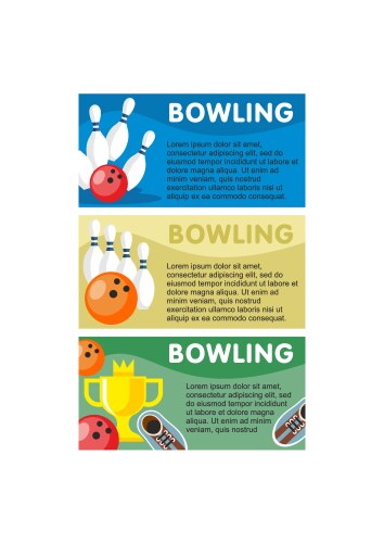 Bowling banner set Royalty Free Vector Image - VectorStock