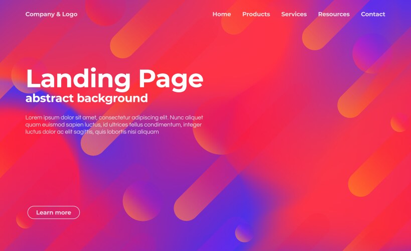 Abstract liquid background for your landing page Vector Image