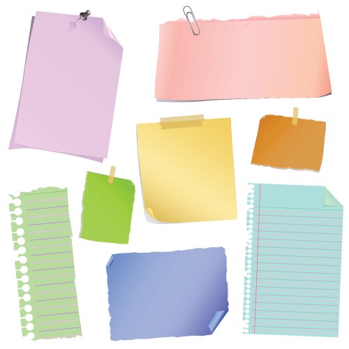 Note paper Royalty Free Vector Image - VectorStock