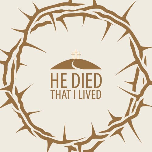 Crucifixion Scene with Three Crosses Royalty Free Vector