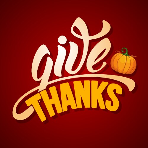 Give thanks letters in squares with traditional Vector Image