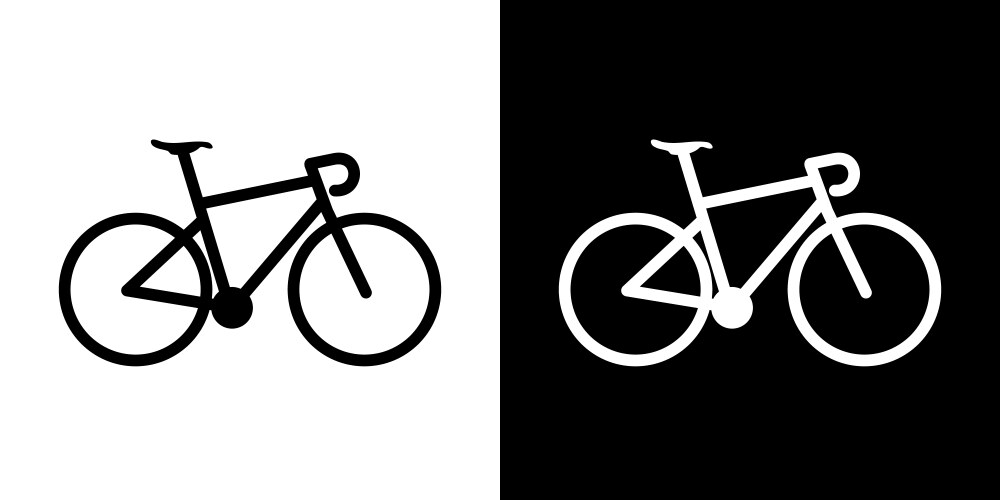 Bike icon bicycle simple graphic minimal Vector Image