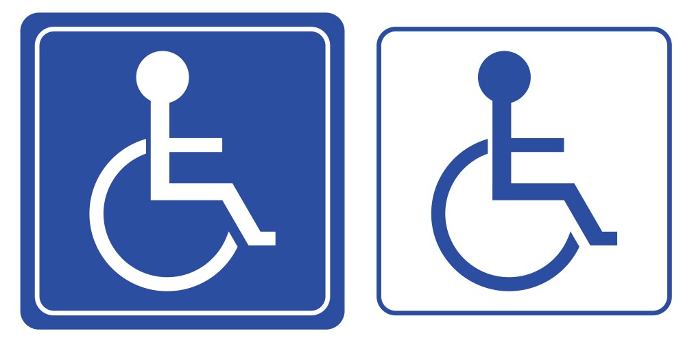 Handicap Restroom Symbol Vector Art Toilet Line Icon Set. WC Sign.