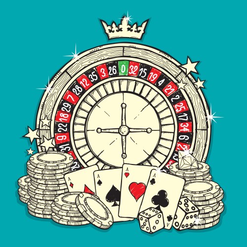 Vintage slot machine Royalty Free Vector Image