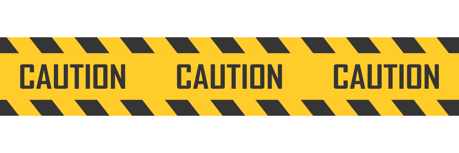Caution warning icon in flat style stop Royalty Free Vector