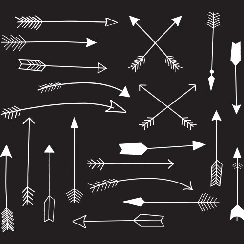 Hand draw arrow collection Royalty Free Vector Image