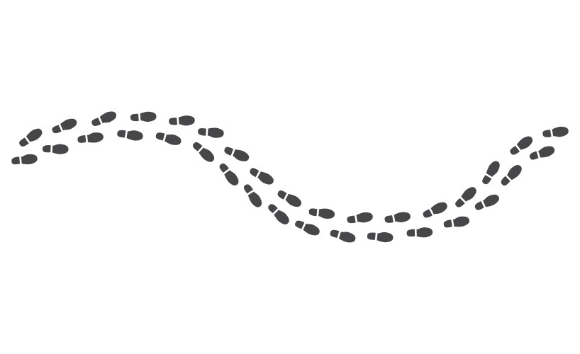 Footsteps Drawing Black White Vector Images (over 640)