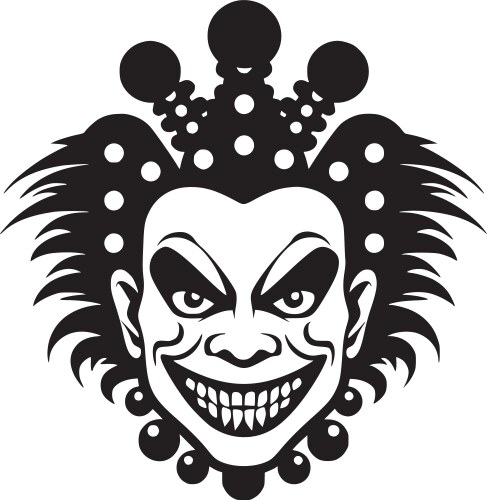 Clown - minimalist and simple silhouette Vector Image