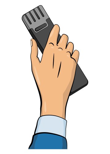 Journalist in pop art comic style hand hold Vector Image