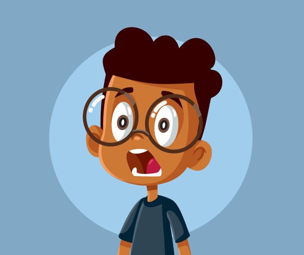 Scared boy being afraid a spider cartoon Vector Image
