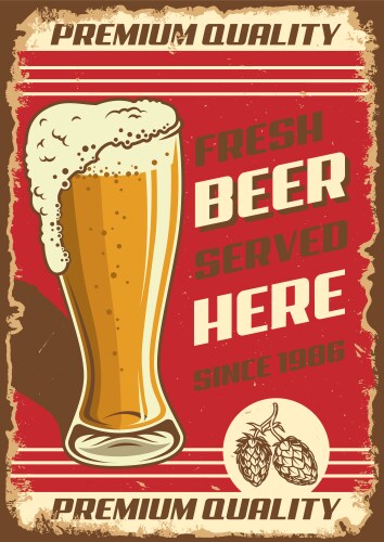 Barbecue retro poster Royalty Free Vector Image