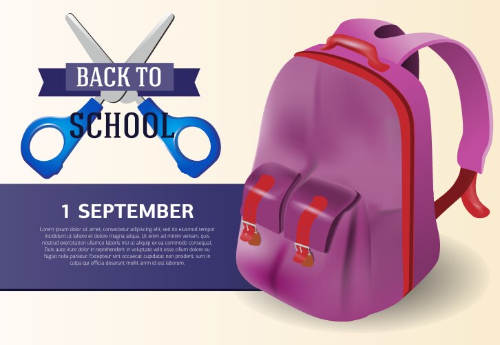 A colorful back pack Royalty Free Vector Image