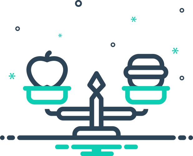 Balanced diet Royalty Free Vector Image - VectorStock