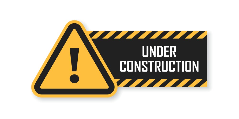 Caution warning icon in flat style stop Royalty Free Vector