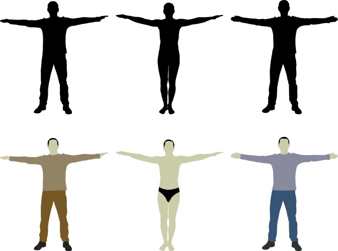 Man Arms Open Silhouette Vector Images (over 960)