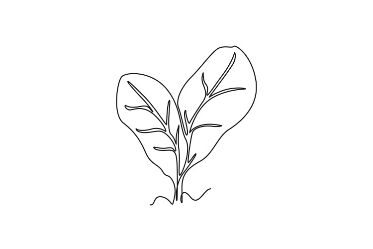 Continuous one line drawing group pile of healthy Vector Image