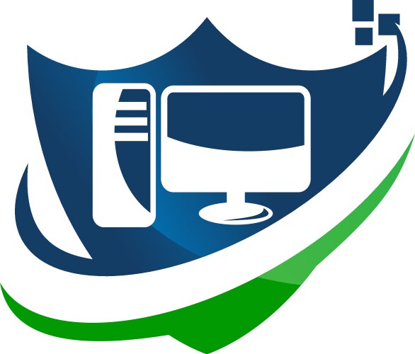 Computer error icon simple security threat Vector Image