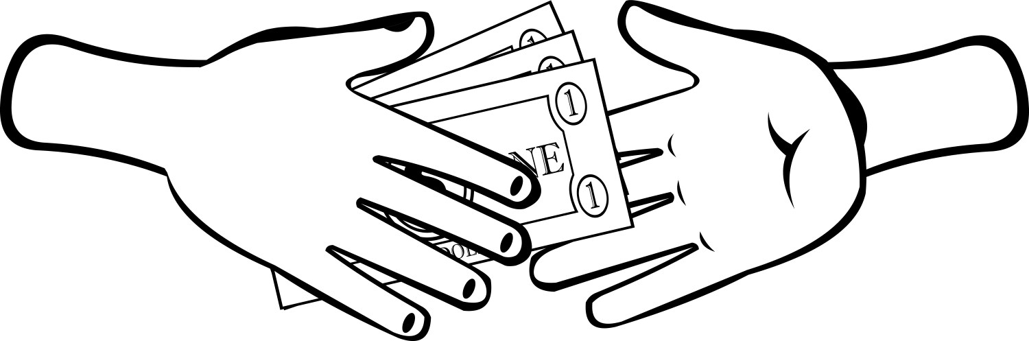 Hand fingers snapping black and white Royalty Free Vector